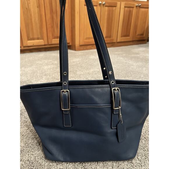 Coach | Bags | Vintage Coach Legacy West Market Tote Bag Rare Blue ...
